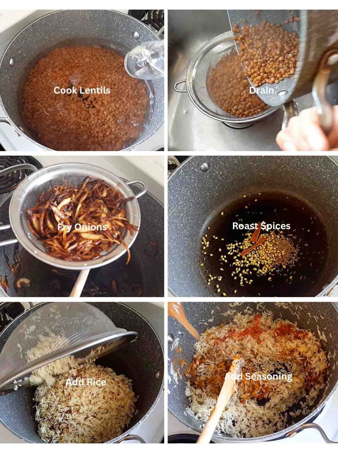 Mujadara or Mudardara Lebanese Lentils and Rice – Get Set Vegan